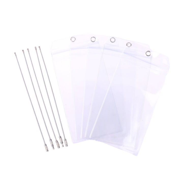 5Pcs Resealable Waterproof Clear Ship Ticket Card Sleeve Luggage Tag ...