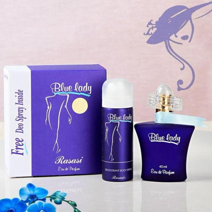 RASASI ORIGINAL BLUE LADY PERFUME WITH FREE DEO SPRAY - 40ml 2-Piece ...
