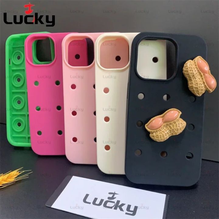 Aweisuan High Quality Crocs Peanut Charms Soft Hole Phone Case for ...
