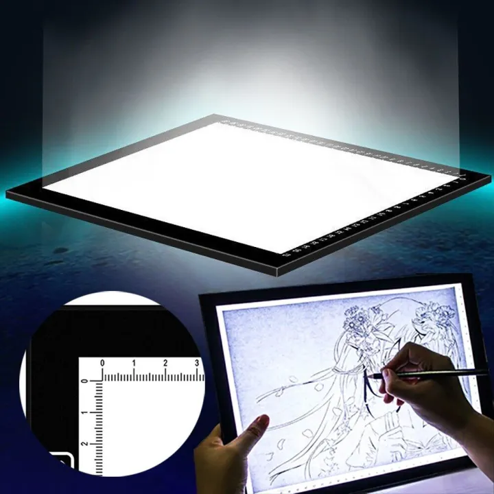 A4 Tracing LED Drawing Tablet Light Box Ultra-Thin Adjustable USB ...