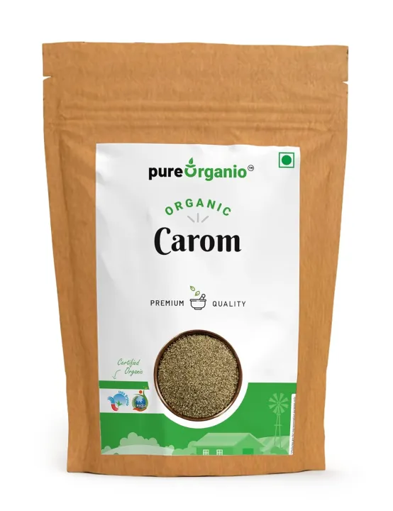 Pure Organio Certified Organic Carom Seeds Ajwain - 350 Gm (FROM INDIA ...