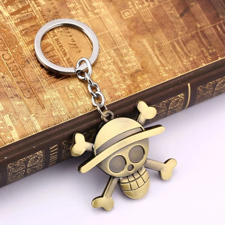 MANYOU Anime One Skull Keychain Straw Hat Pirates Piece Crew Luffy ...