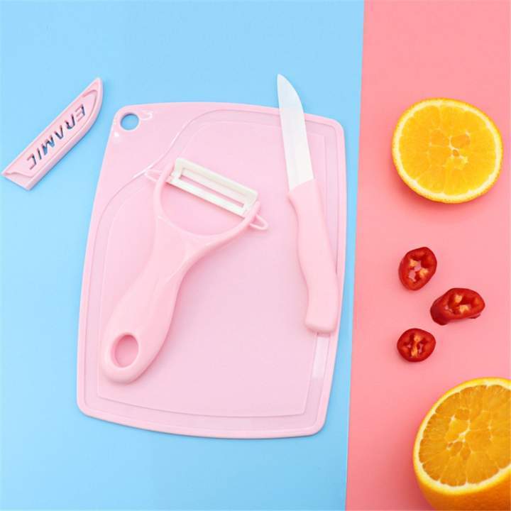 3Pcs/Set Kitchen Cutting Tools Ceramic Fruit Vegetable Peel Chopping Board | Daraz.lk