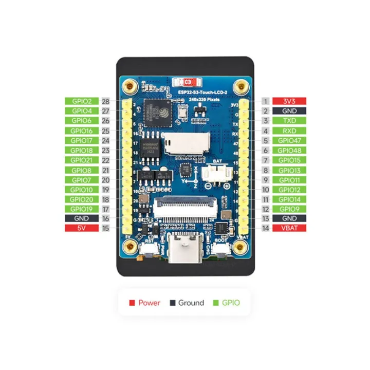 ESP32 S3 LCD Camera Development Board with 2-Inch LCD Display 240x320 ...