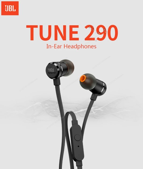 JBL TUNE 290 Wired Stereo Earphone Sport Pure Bass Headset T290 1 ...