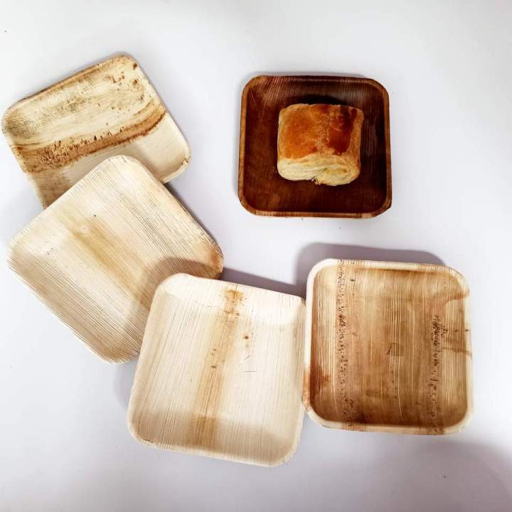 Areca Leaf Square Plate | 5PCS | kolapatha | Areca Leaf Products ...