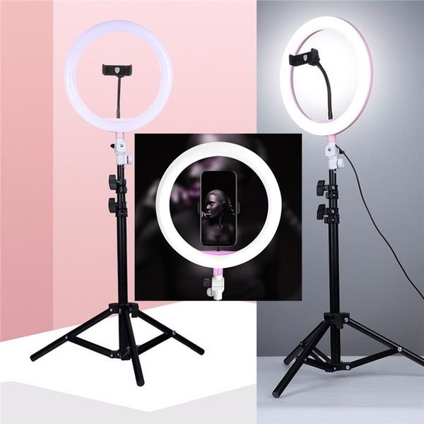 Ring Light With 8ft Stand Tripod 10 Inch Selfie LED Ring Light With ...