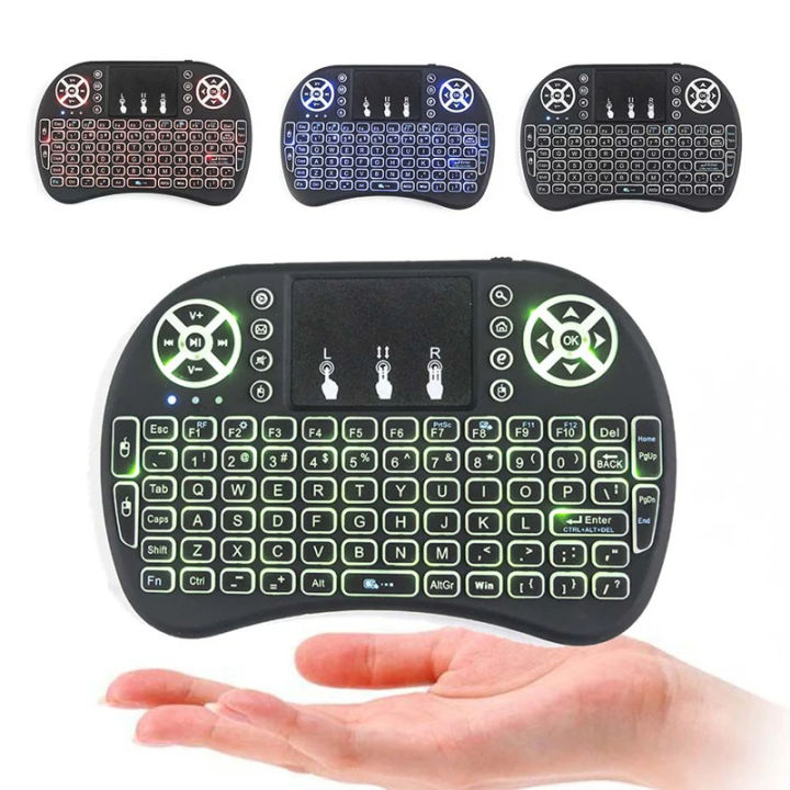 I8 Wireless Bluetooth Keyboard Mini Gaming Keyboard 2.4G English ...
