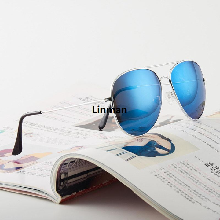 Linman Aviator Glasses for Men and Women Large Metal Frame ...