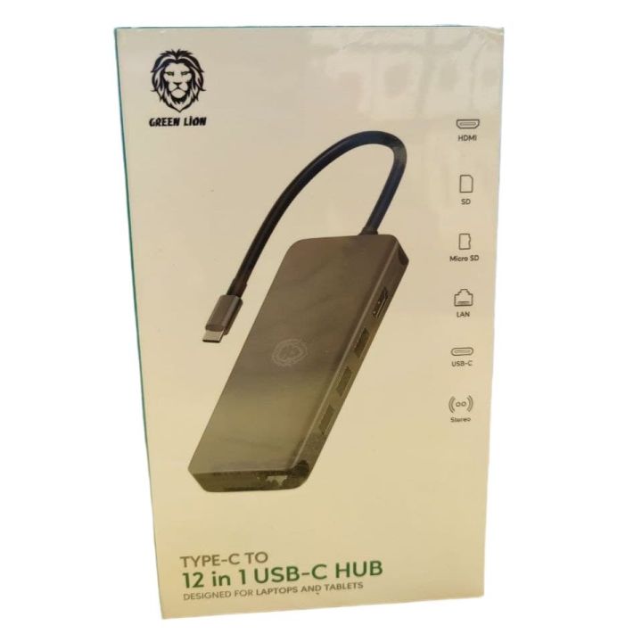 Green Lion Type C To 12 In 1 USB-C Connection Hub | Daraz.lk