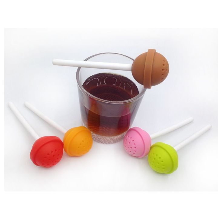 Silicon Sweet Tea Infuser Candy Lollipop Loose Leaf Mug Strainer Cup ...