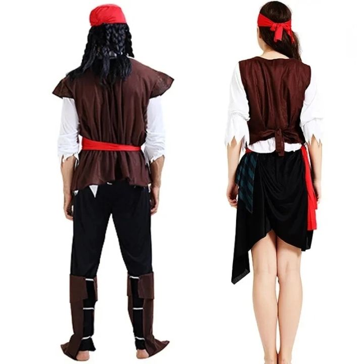 Pirate Pirates of the Caribbean Cosplay Captain Jack Sparrow Costume ...