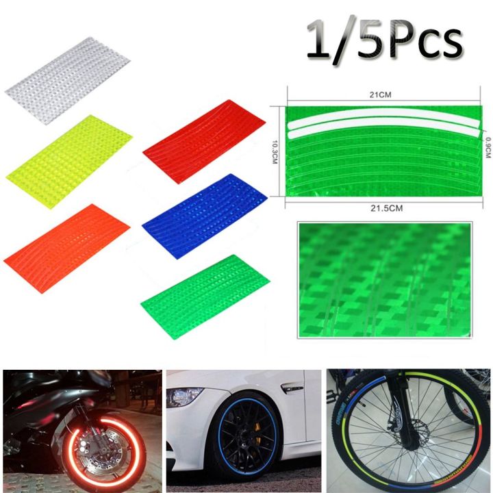 1/5Pcs New Fluorescent Waterproof Bicycle Car Motorcycle Wheel Rim ...