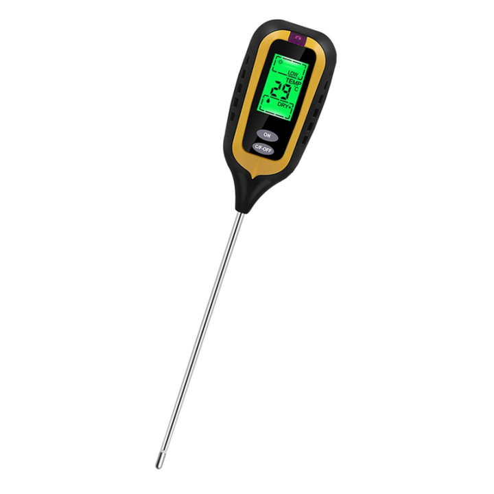 4 in 1 LCD Digital Soil Moisture Meter PH Meter Temperature Sunlight ...