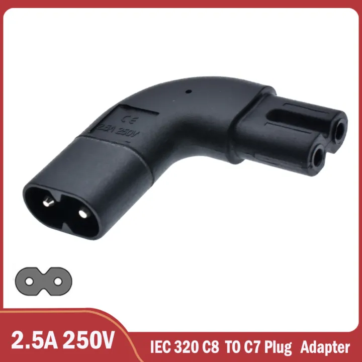Figure 8 IEC 320 C7 to C8 Adapter 90 Degree Left/Right Angle AC Power ...