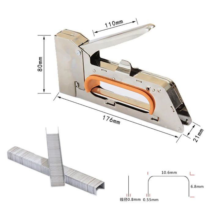 Furniture Frame Stapler Tacker Manual Hand Code Nail Gun Woodworking ...
