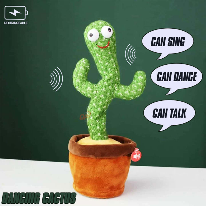 Rechargeable Dancing Cactus Plus 120 Songs Dancing Cactus Singing ...