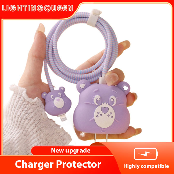 Charger Protector Cable Protector Cable Winder Cord Wrap Soft TPU Cover ...