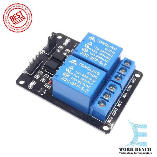 Two Channel 2 channel relay module with optocoupler. 5V Relay Output 2 way relay module for ...
