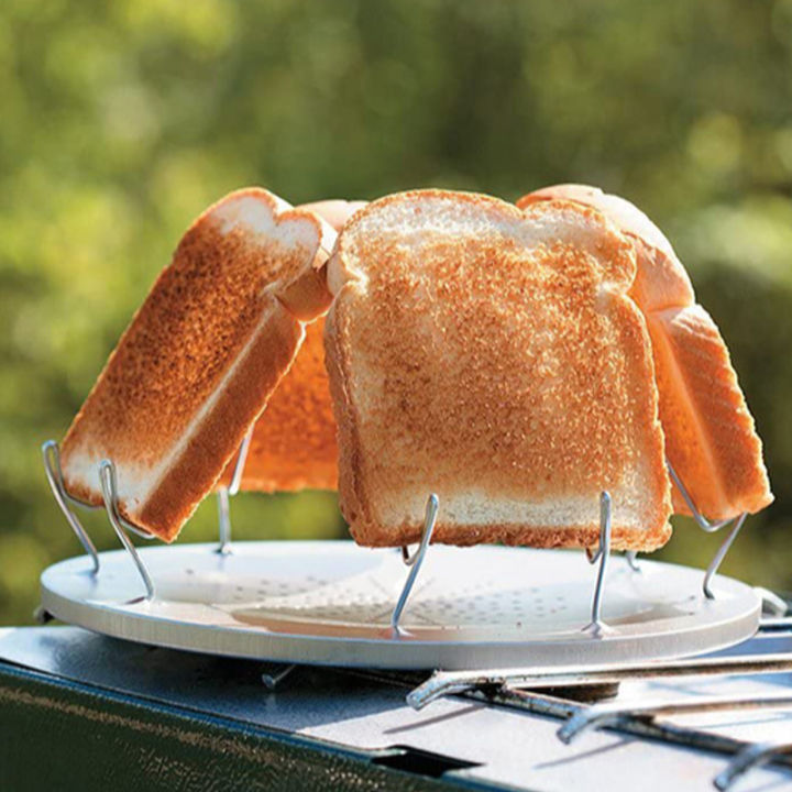 Portable Stainless Steel Toaster Outdoor Camping Toaster Folding ...