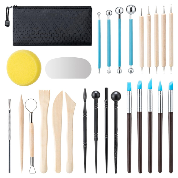 Clay Tools Kit, 27 PCS Pottery Tools, Practical Polymer Clay Sculpting ...
