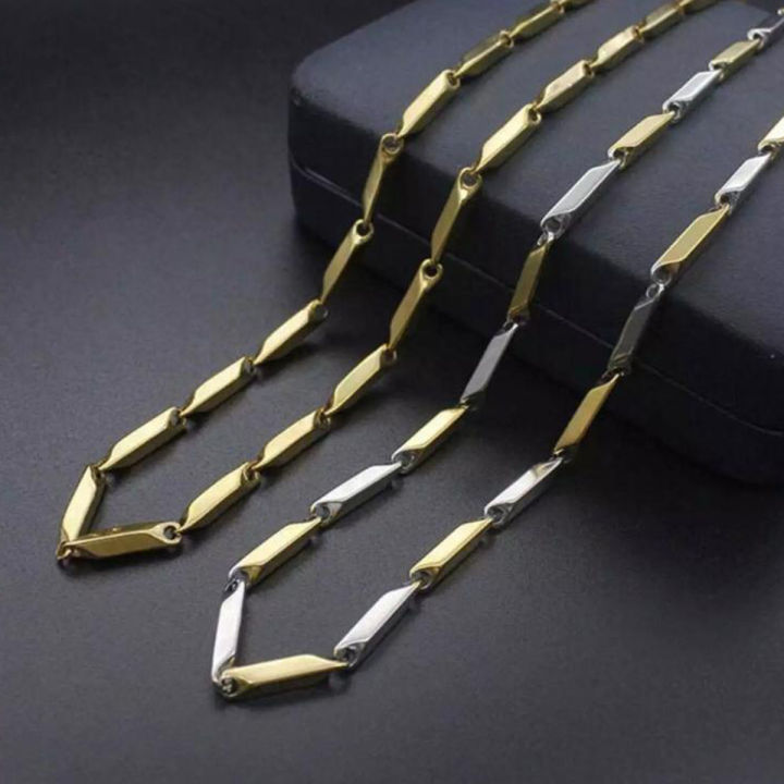 Two-Tone V-Cut Chain - Stylish Jewelry for Men and Women | Daraz.lk