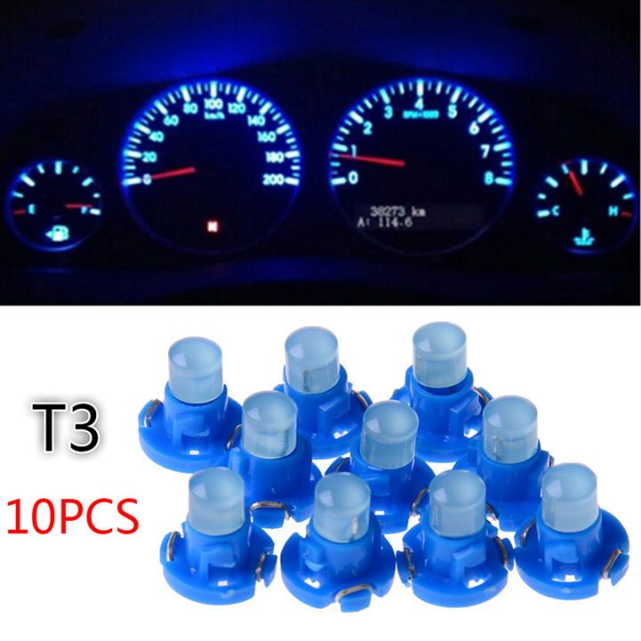 10x T3 led bulb instrument dash dashboard gauge base lamp light blue ...