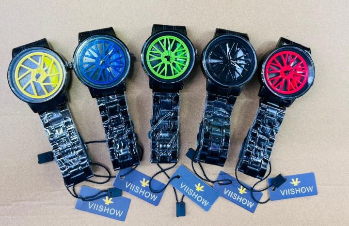 New arrival’s Men Fashion Hot Sell Car Rim Wristwatch 360 Degree ...