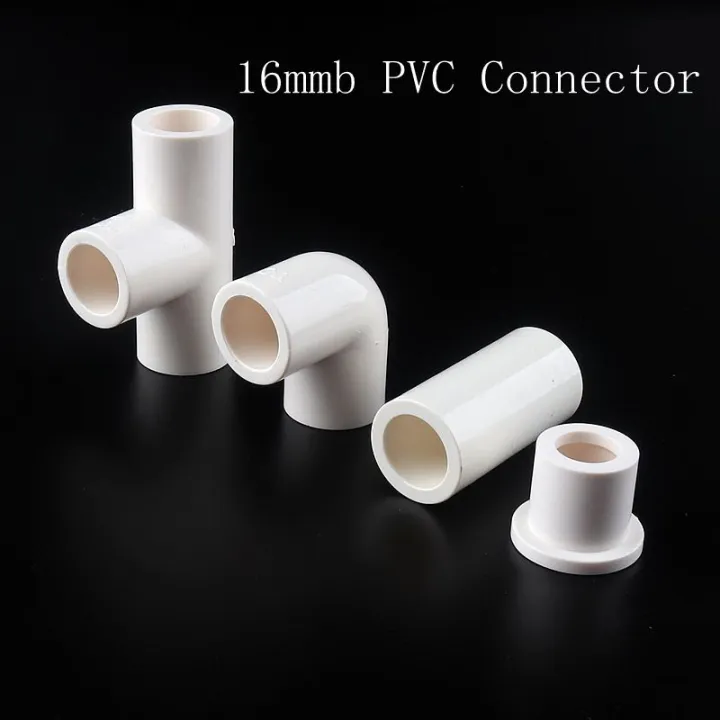5~30pcs Internal Dia 16mm White Pvc Fittings Straight Elbow Solid Equal ...
