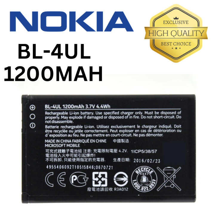 Nokia 3310 BL-4UL Battery High Capacity for nokia 225, 230, 3310 | Daraz.lk