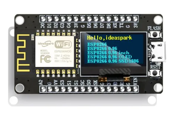NodeMCU ESP8266 Development Board with 0.96‘’ OLED Display,CH-340,ESP-12E WiFi Module,Micro USB ...