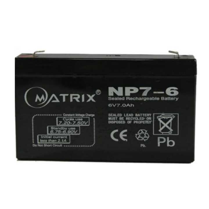 UPS Rechargeable Battery Backup 6v 7ah Battery Matrix O.riginal ...