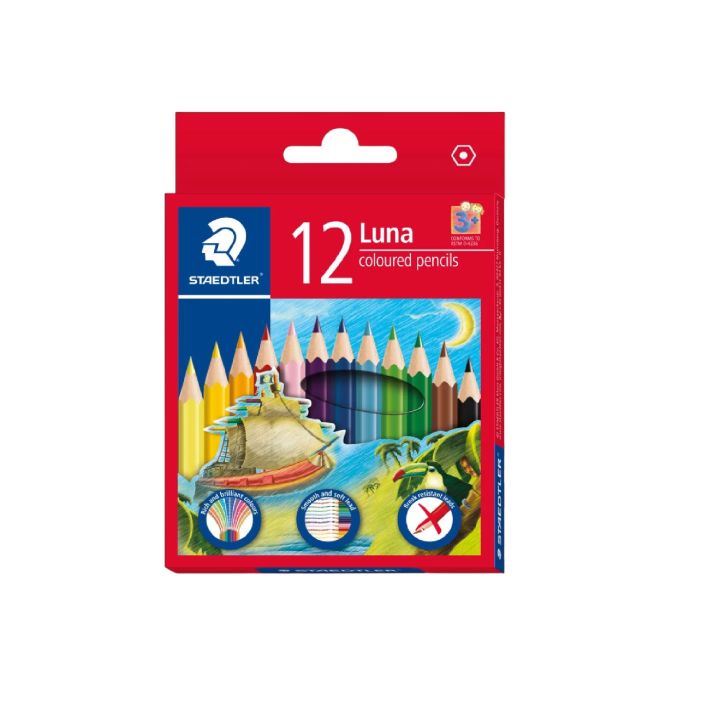 STAEDTLER® LUNA 136 01 C12 Half size Colour Pencils cardboard box 12 ...
