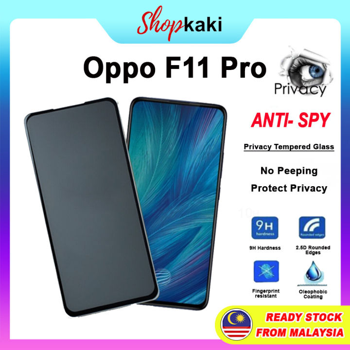 Shopkaki Oppo F11 Pro Privacy Tempered Glass / Anti Spy Screen ...