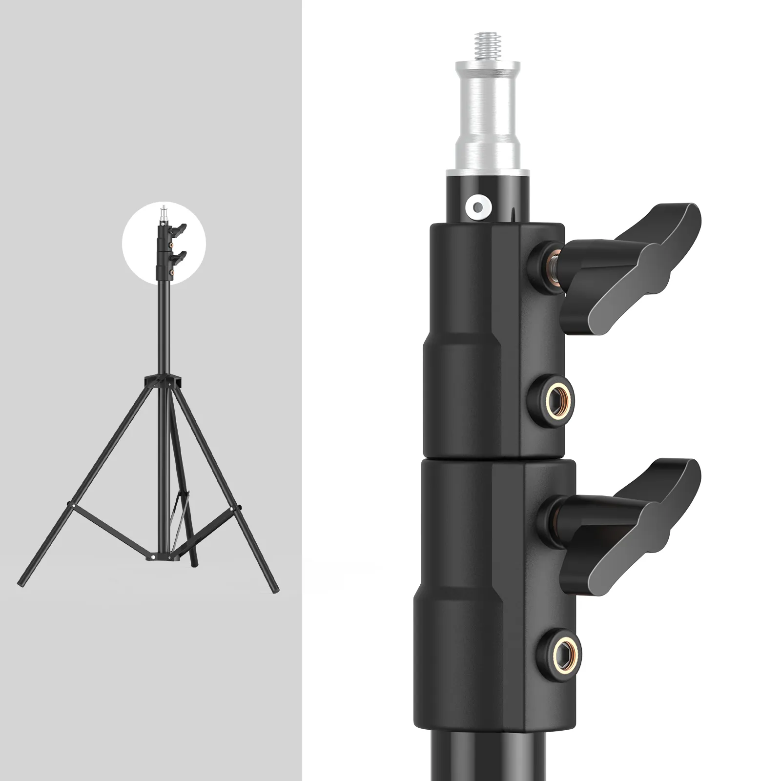 Portable Metal Light Stand Heavy Duty Adjustable Photography Tripod ...
