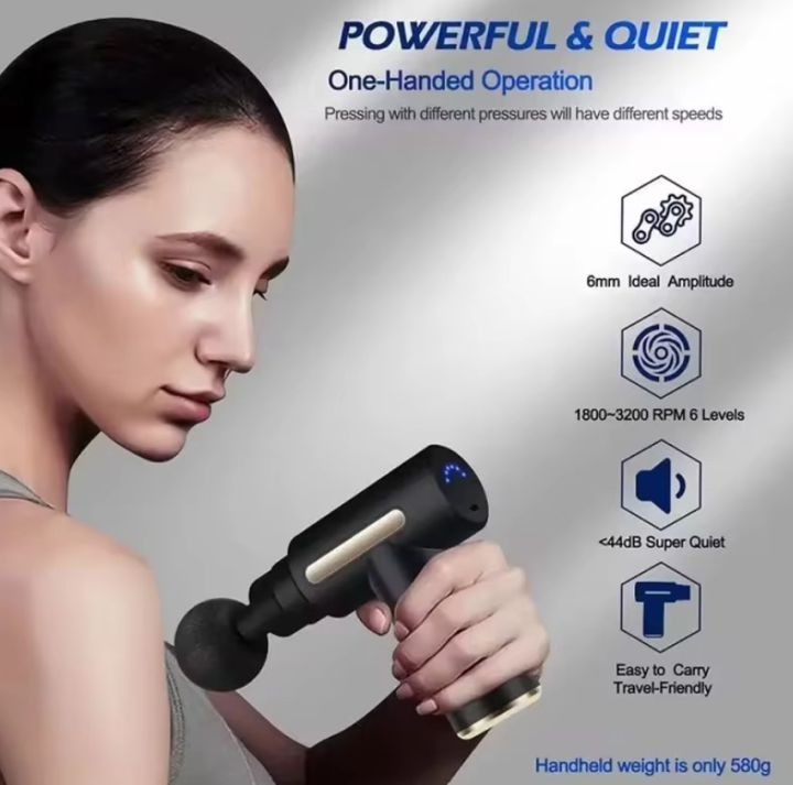 Portable Fascia Gun Deep Tissue Massage Mini Lightweight Adjustable ...