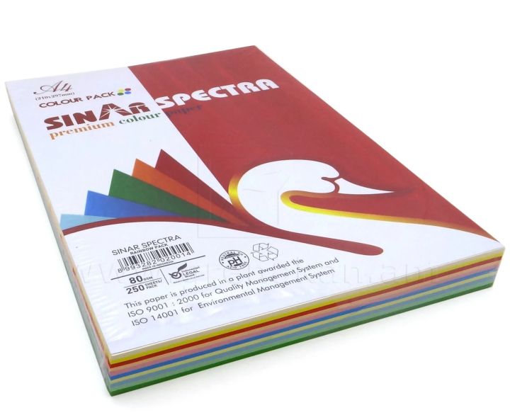 Premium Color Pack 80 GSM 250 sheets 10 colors - 210x297 mm (A4 paper ...