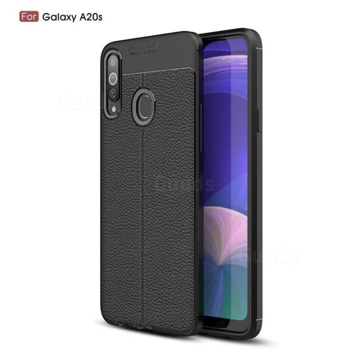 Samsung A20s Luxury Leather texture Auto Focus Back cover for Samsung ...