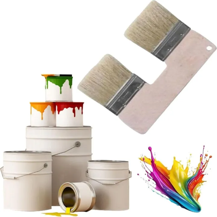 New for Acrylic Painting Double Paint Brush DIY Renovation Wall ...