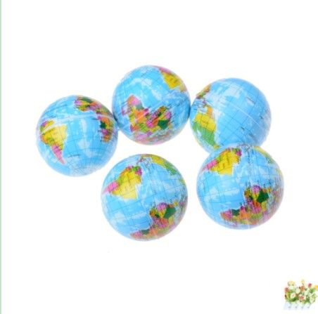 【GlobalTrendz】1pcs Relief World Map Foam Ball Atlas Globe Palm Ball ...