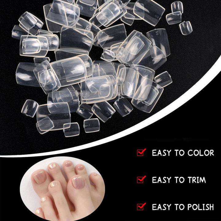 Tool Nail Artificial Toe in Tip Press Toenail Sheet Full 100 Covered ...