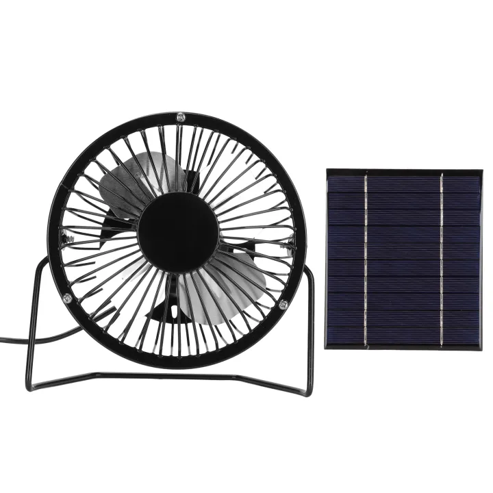 Solar Powered Cooling Fan Mini Solar Panel Cell Beach Outdoors Camping ...