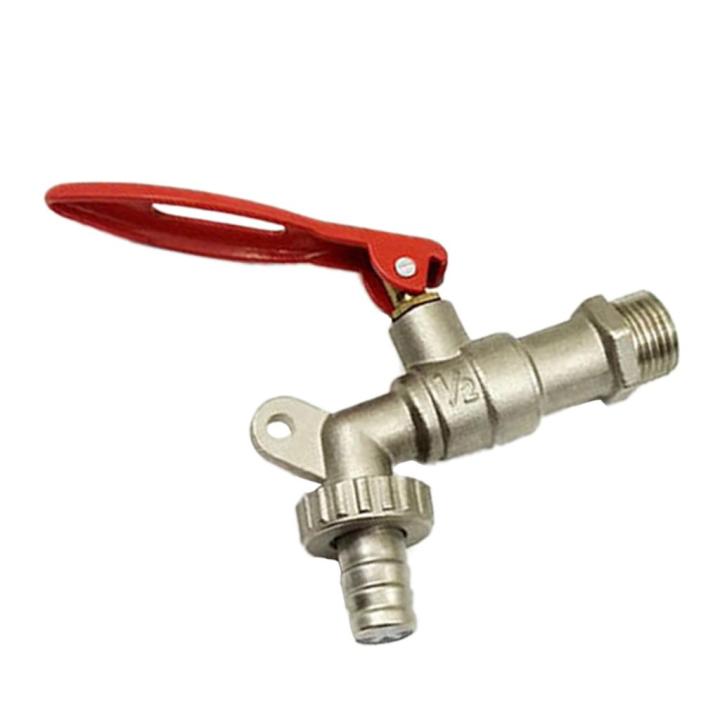 Lockable DN15 1/2'' Faucet Locked Brass Water Tap For Outdoor Garden ...