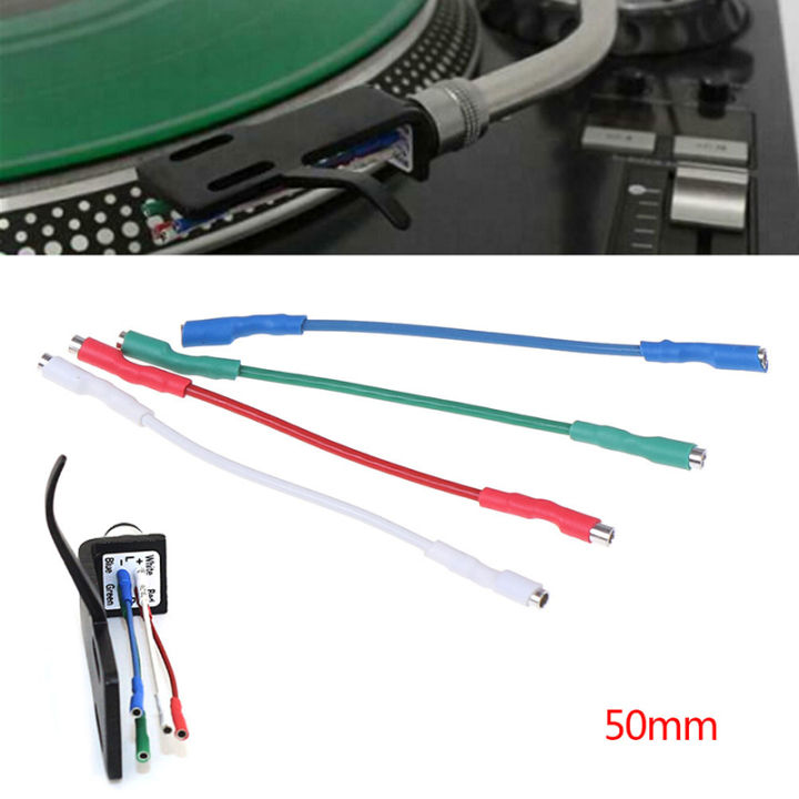 4Pcs 7N headshell wires OFC turntable leads phono cartridge cables ...