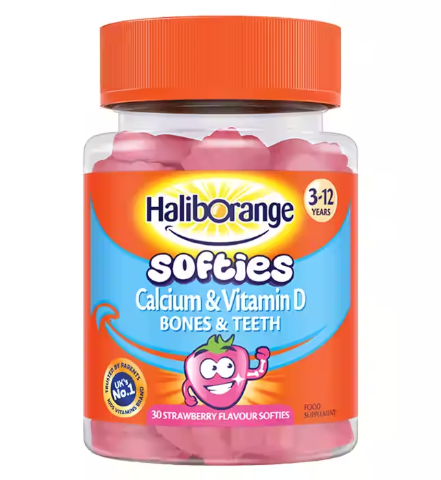 Haliborange 3-12 Years Calcium & Vitamin D - 30 Strawberry Flavour ...