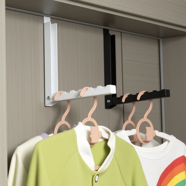 Install behind the door Collapsible Hooks Over-Door Coat Rack Space ...