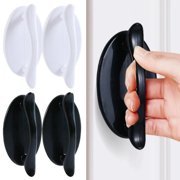1/2/4PCS Self Adhesive Door Handles Punch-free Kitchen Cabinet Bedroom ...