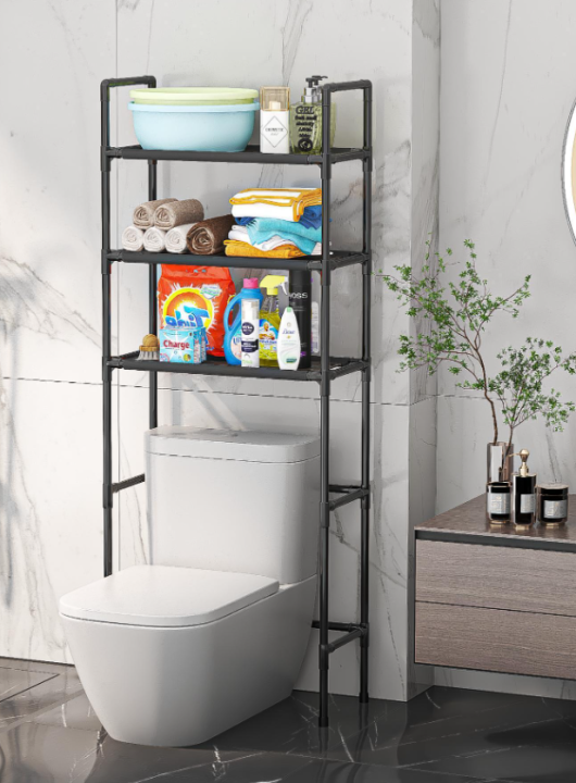 Bathroom storage rack, floor to floor toilet rack, non perforated ...