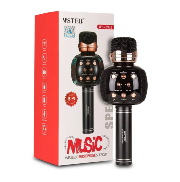 WSTER WS-2911 Wireless Karaoke Microphone with Speaker | Daraz.lk