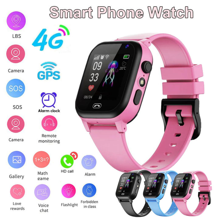 4G Kids Smart Phone Watch SOS GPS Call LBS Tracker Location Sim Card ...